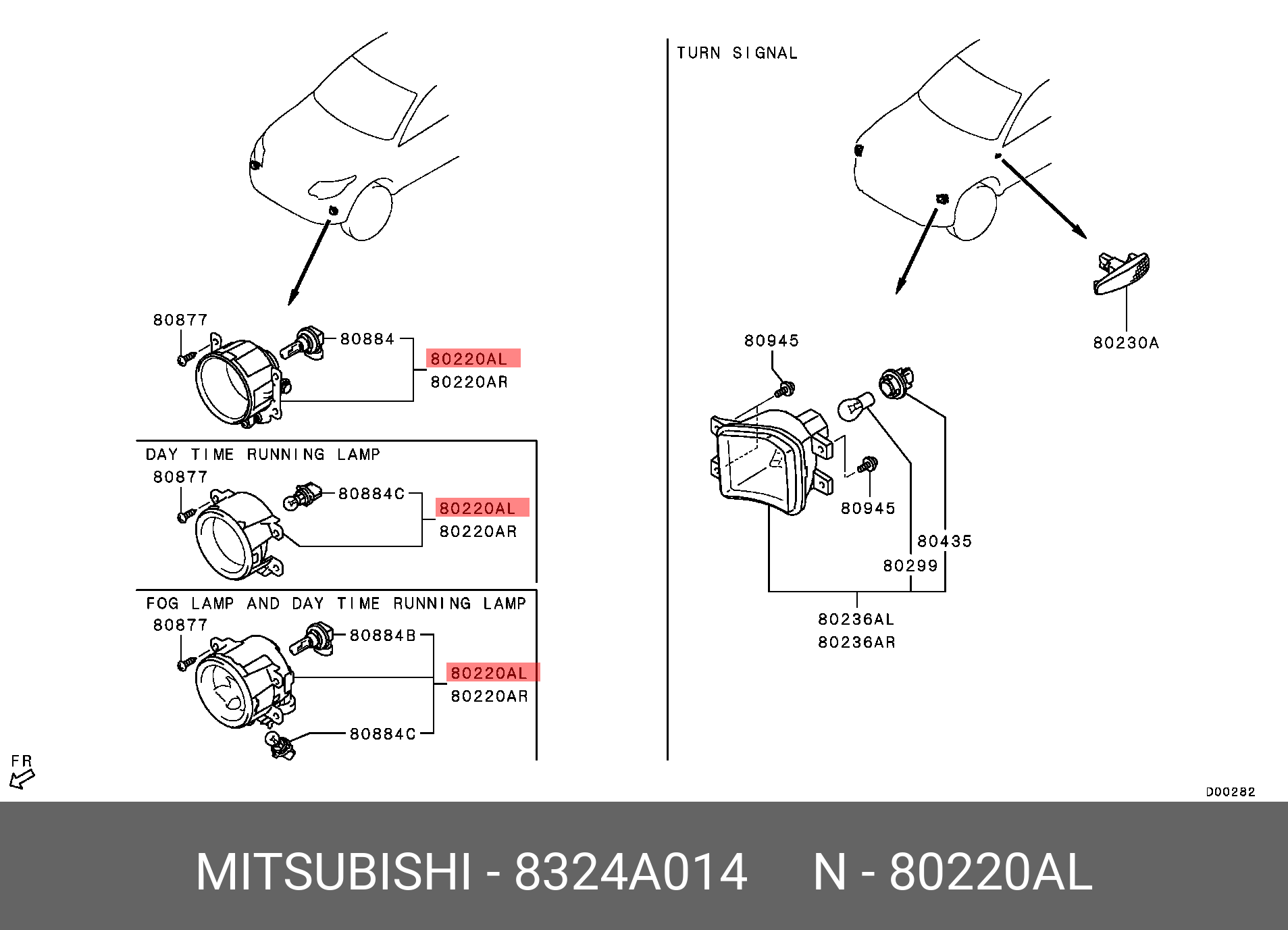 Mitsubishi L200 19-20 FOG LAMP SET SINGLE CABIN - 8324A014 | Spare ...