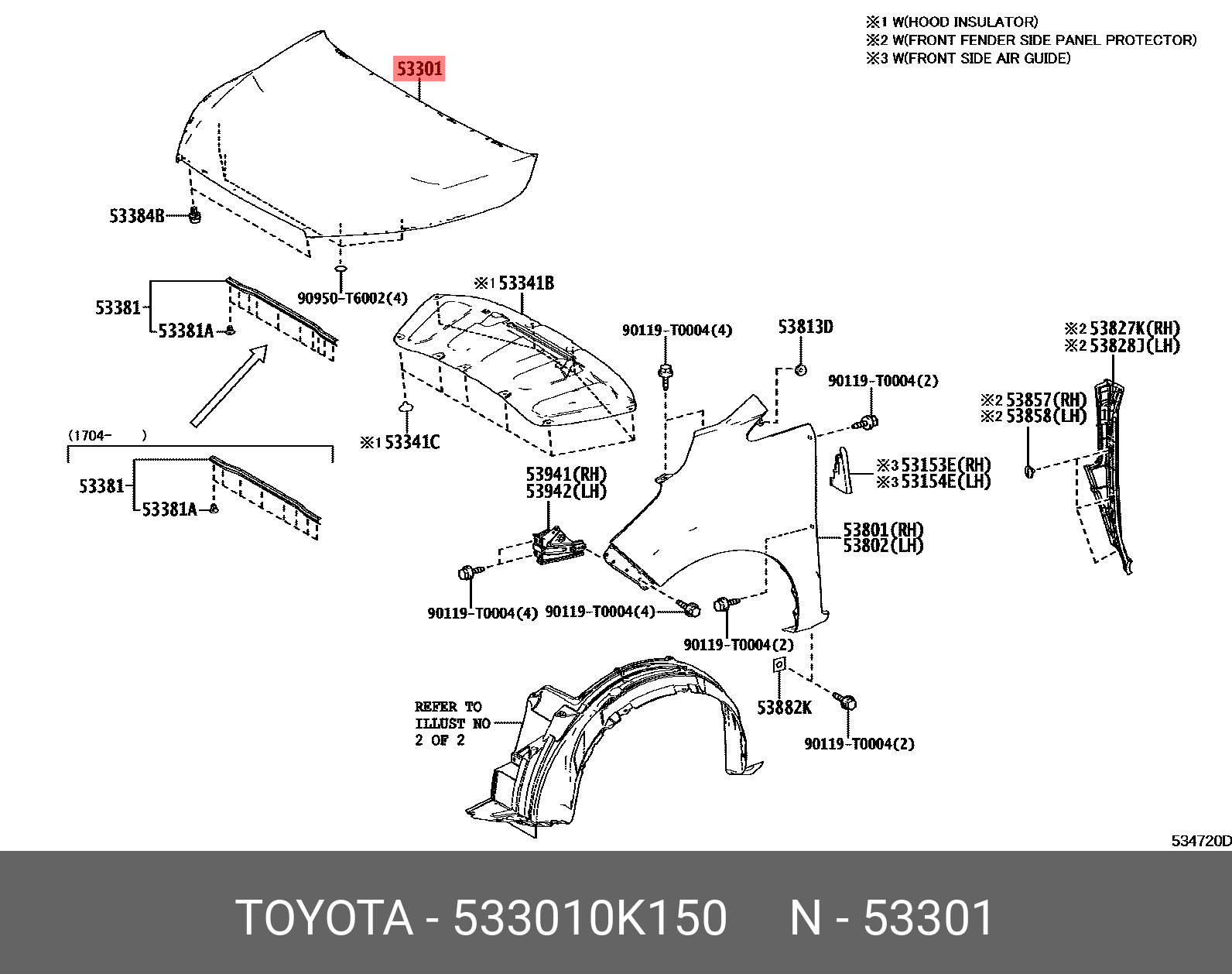 Toyota INNOVA 17-20 HOOD - 53301-0K150 | Spare Parts Shop - Allparts.ae