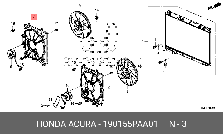 Honda CRV 17-20 FAN ASSY RADIATOR - 19015-5PA-A01 | Spare Parts Shop ...