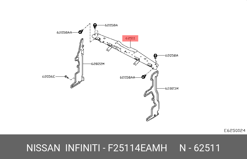 Nissan QASHQAI 15-20 RADIATOR SUPPORT UPPER - F2511-4EAMH | Spare Parts ...