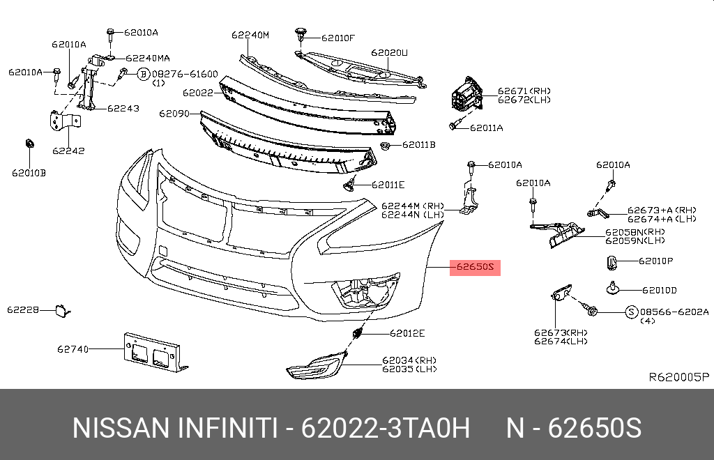 Nissan ALTIMA 13-15 BUMPER FRONT - 62022-3TA0H | Spare Parts Shop ...