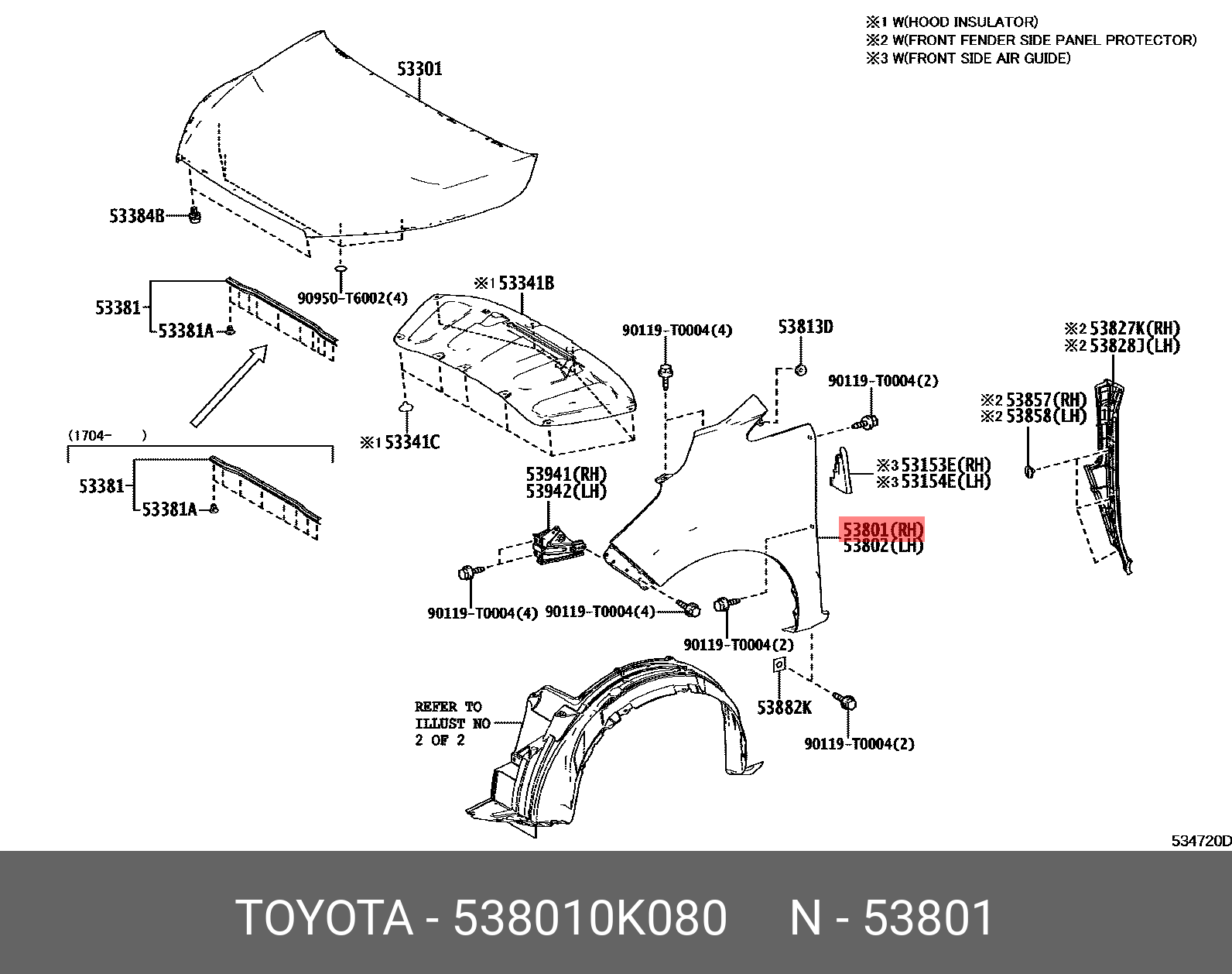 Toyota INNOVA 17-20 FENDER TWN RH - 53801-0K080 | Spare Parts Shop ...
