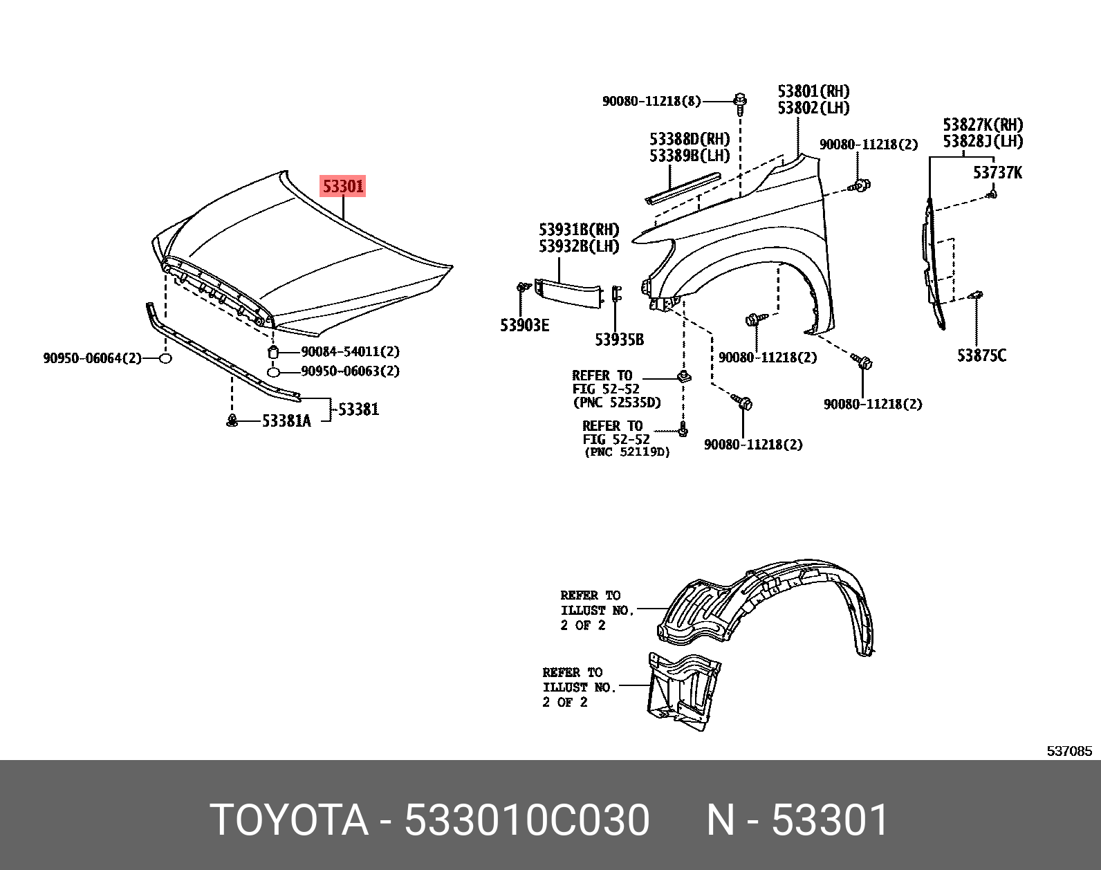 Toyota TUNDRA 07-13 HOOD (SEQUIA) - 53301-0C030 | Spare Parts Shop ...