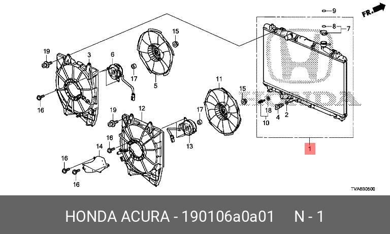 Honda RADIATOR PA26 - 190106A0A01 | Spare Parts Shop - Allparts.ae