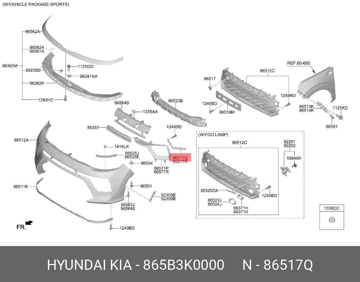 865B3K0000 HYUNDAI KIA Part
