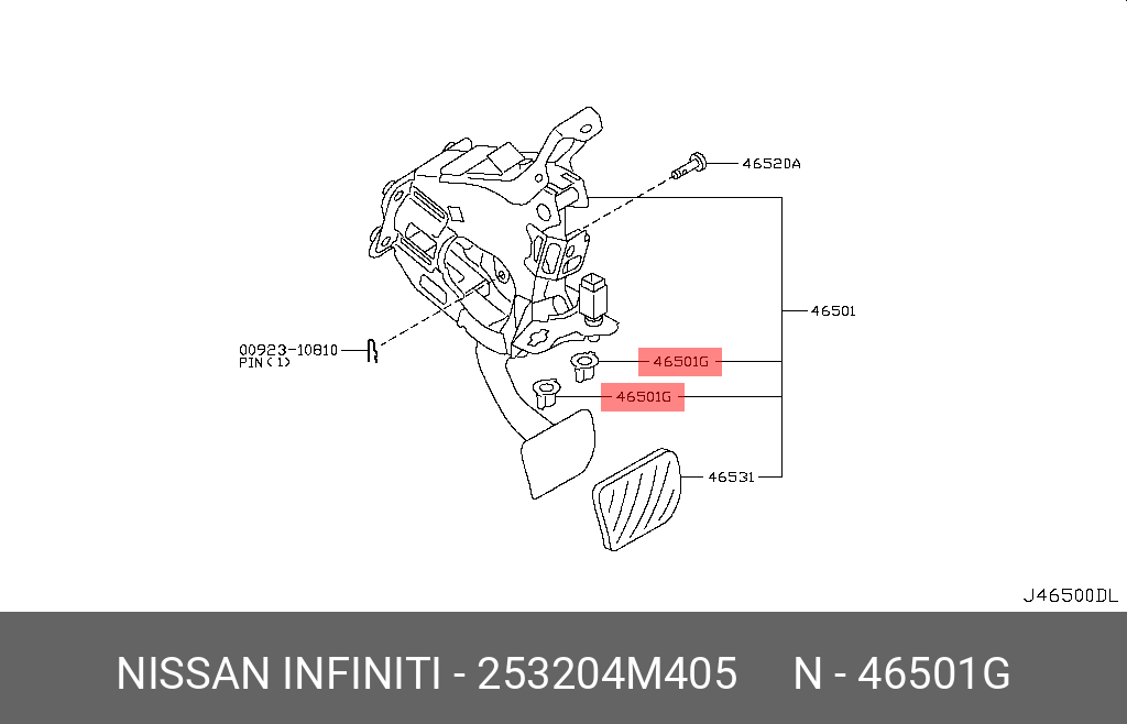 25320-4M405 Гайка NISSAN купить, цена в Челябинске