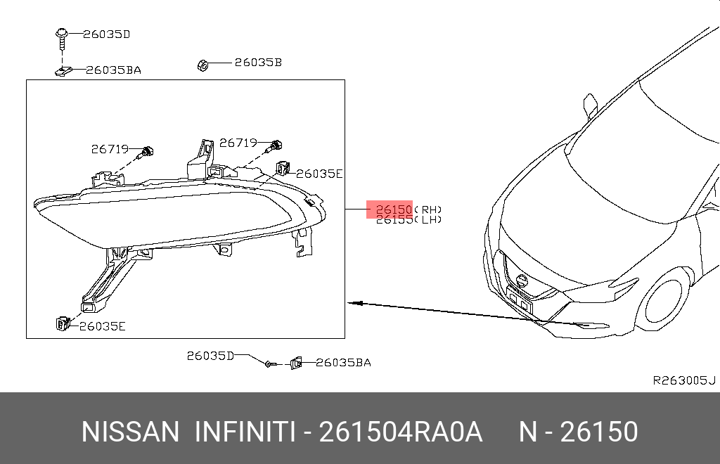 Nissan MAXIMA 16-18 FOG LAMP DEPO RH [2] - 26150-4RA0A | Spare Parts ...
