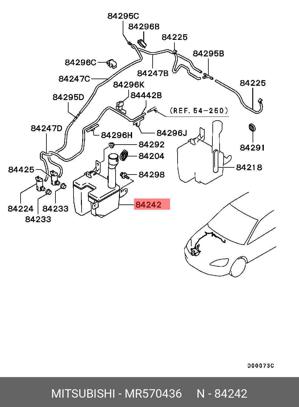 Mitsubishi LANCER 01-14 WIPER TANK(MBB2003A) - MR570436 | Spare Parts ...