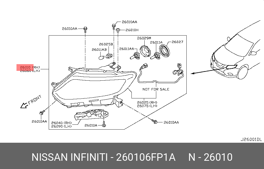 Nissan X-TRAIL 18-20 HEAD LAMP ME CN RH - 26010-6FP1A | Spare Parts ...