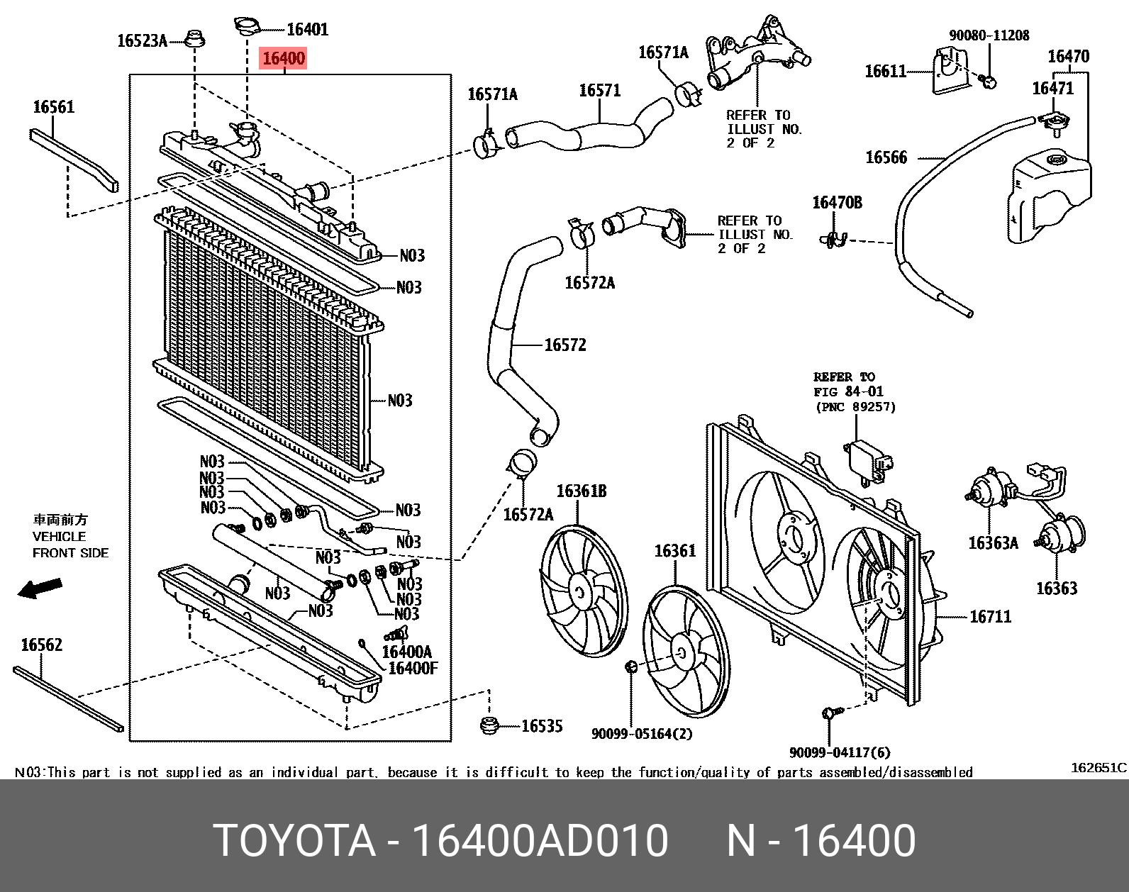 Toyota AVALON 05-10 RADIATOR PA16/CAMRY 07 6CY [2] - 16400-AD010 ...