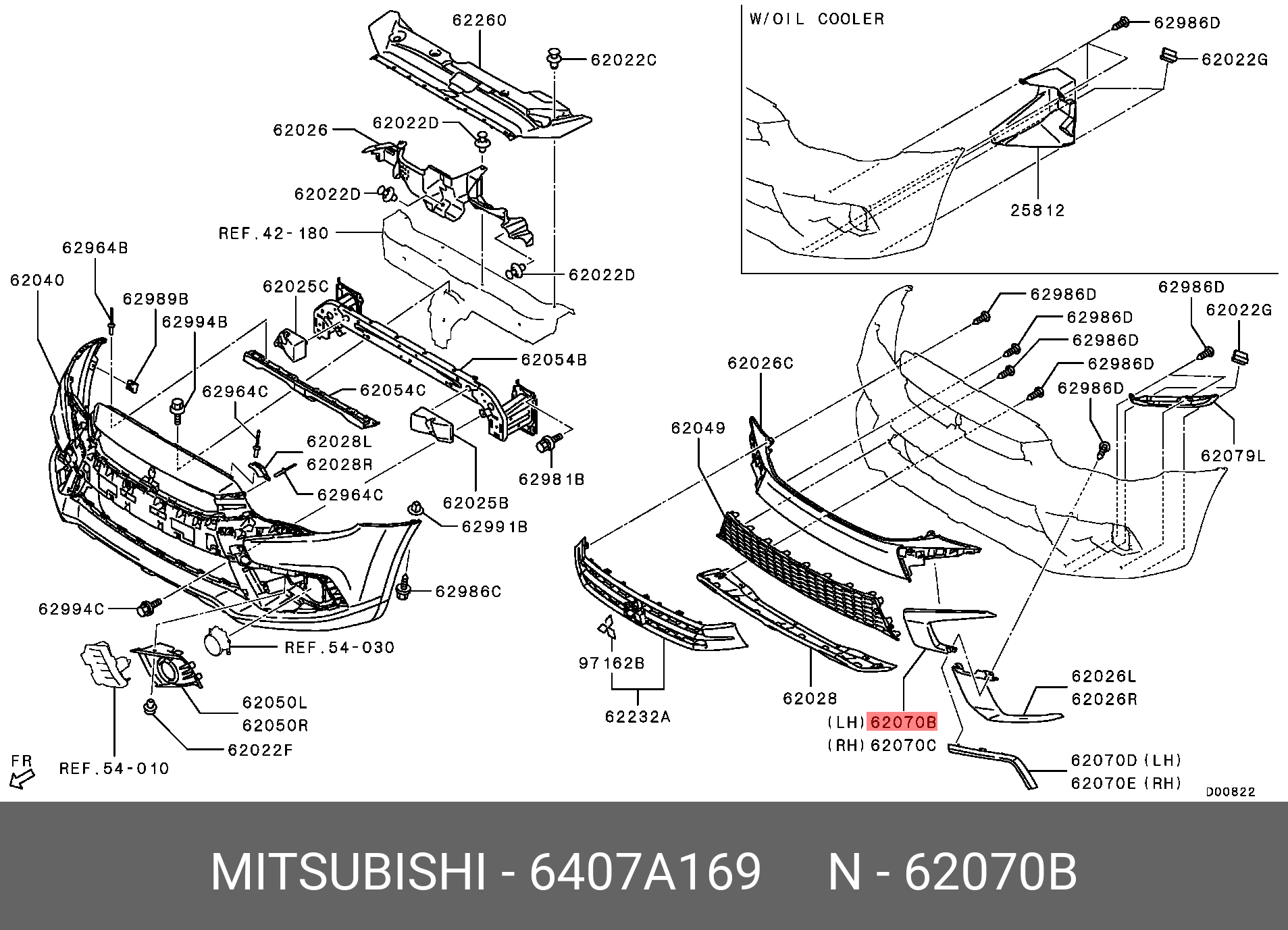 Mitsubishi ASX 17-19 BUMPER MOULDING UPPER LH CHRM - 6407A169 | Spare ...