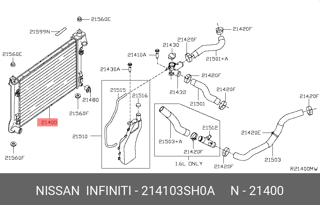 Nissan SENTRA 13-19 RADIATOR PA26 [2] - 21410-3SH0A | Spare Parts Shop ...