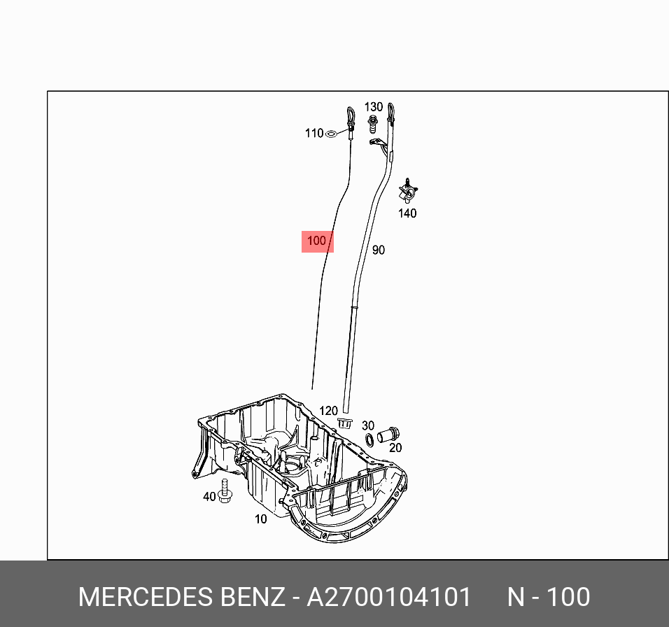 A 270 010 41 01 MERCEDES BENZ Dipstick
