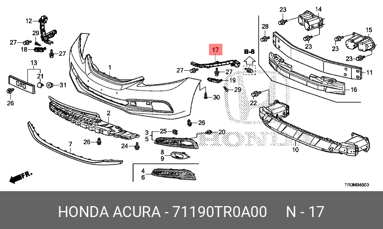 Honda CIVIC 12-15 H/L BRACKET LH - 71190-TR0-A00 | Spare Parts Shop ...