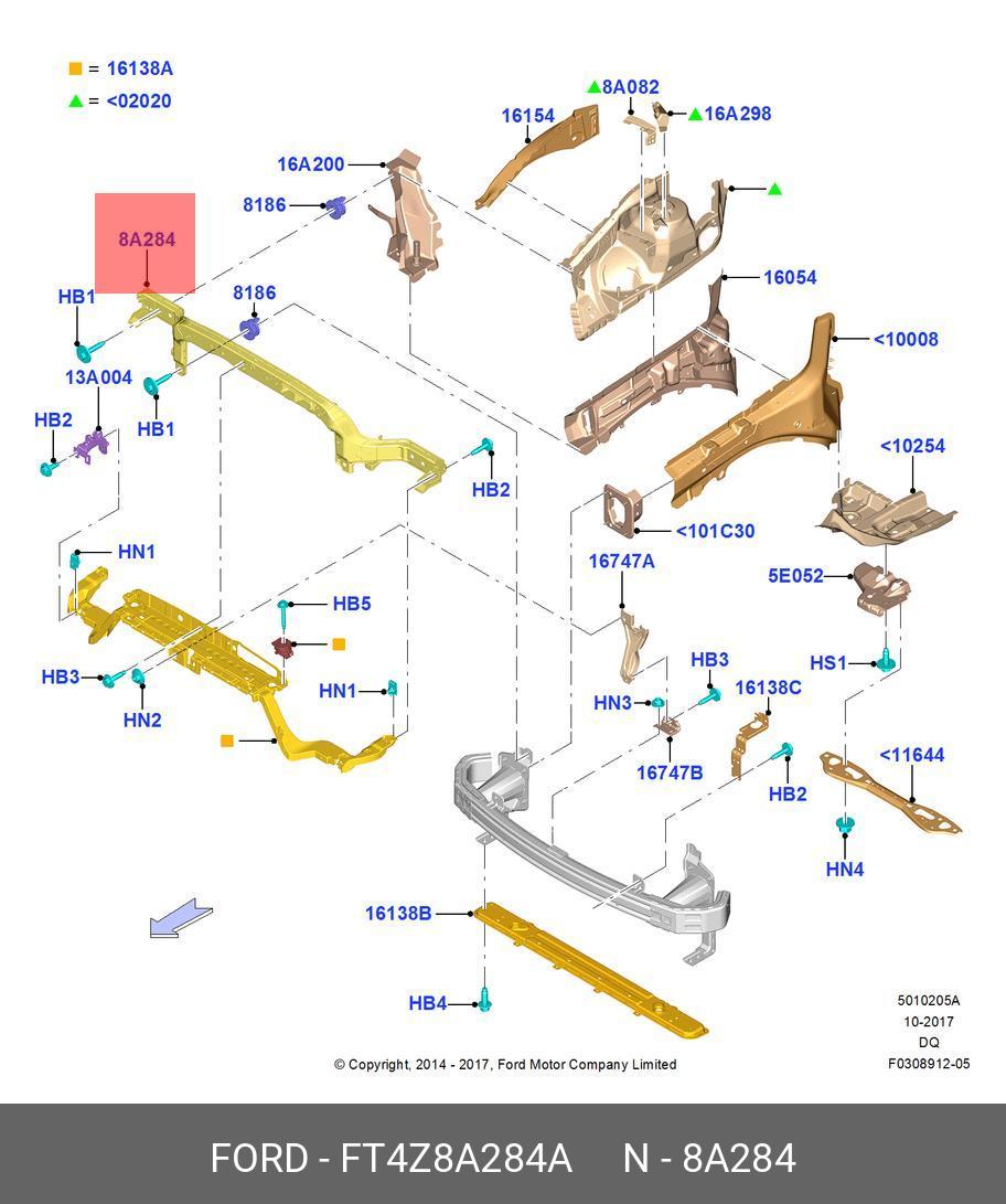 Ford EDGE 15-18 RADIATOR SUPPORT CENTRE TWN - FT4Z-8A284-A | Spare ...