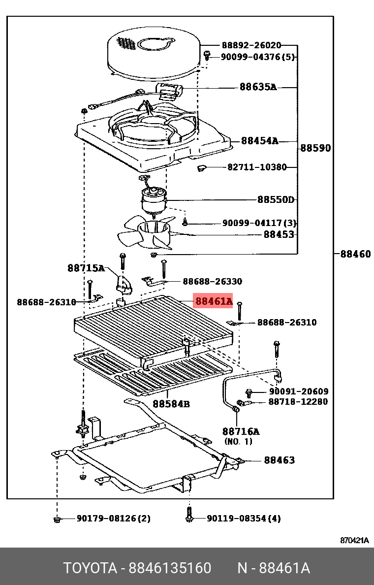 Toyota PRADO 03-09 CONDENSER DIESEL - 88461-35160 | Spare Parts Shop ...