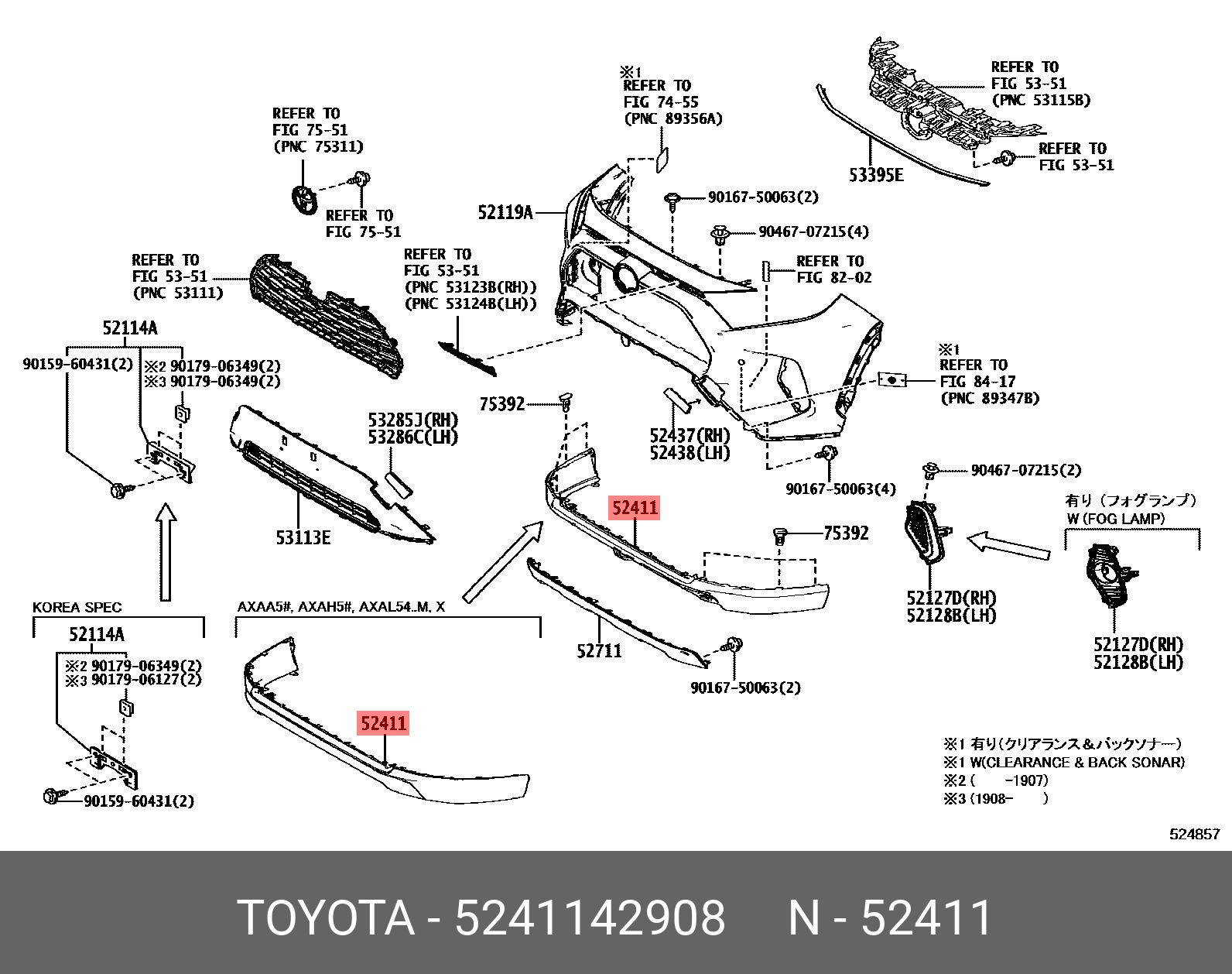 Toyota RAV4 19-20 BUMPER SPOILER FRONT - 52411-42908 | Spare Parts Shop ...