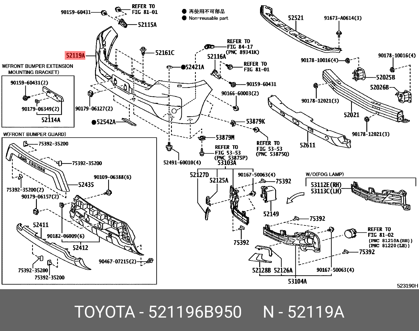 Toyota LANDCRUISER 16 19 BUMPER FRONT TW 2 52119 6B950 Spare Parts Shop Allparts.ae
