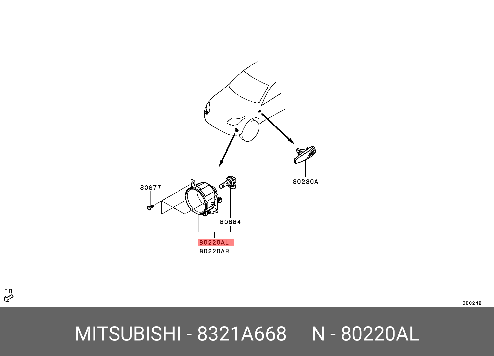 Mitsubishi L200 15-19 FOG LAMP SET - 8321A668 | Spare Parts Shop ...