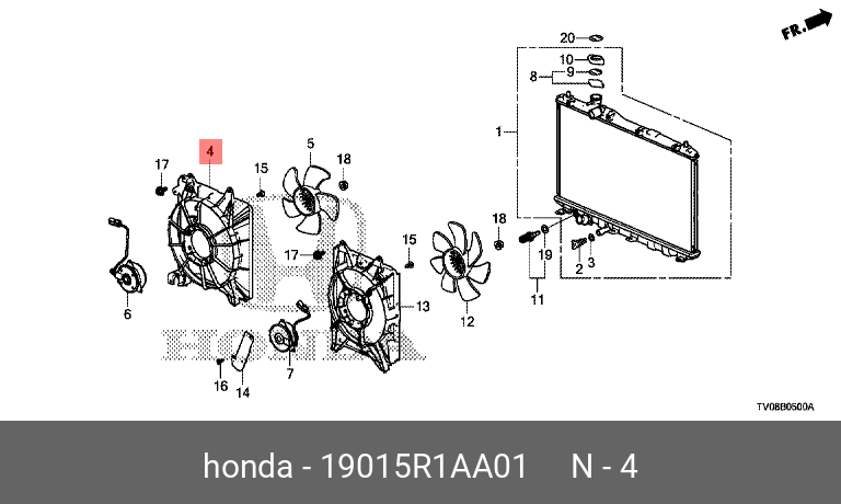 Honda CIVIC 12-15 FAN SHROUD - 19015-R1A-A01 | Spare Parts Shop ...