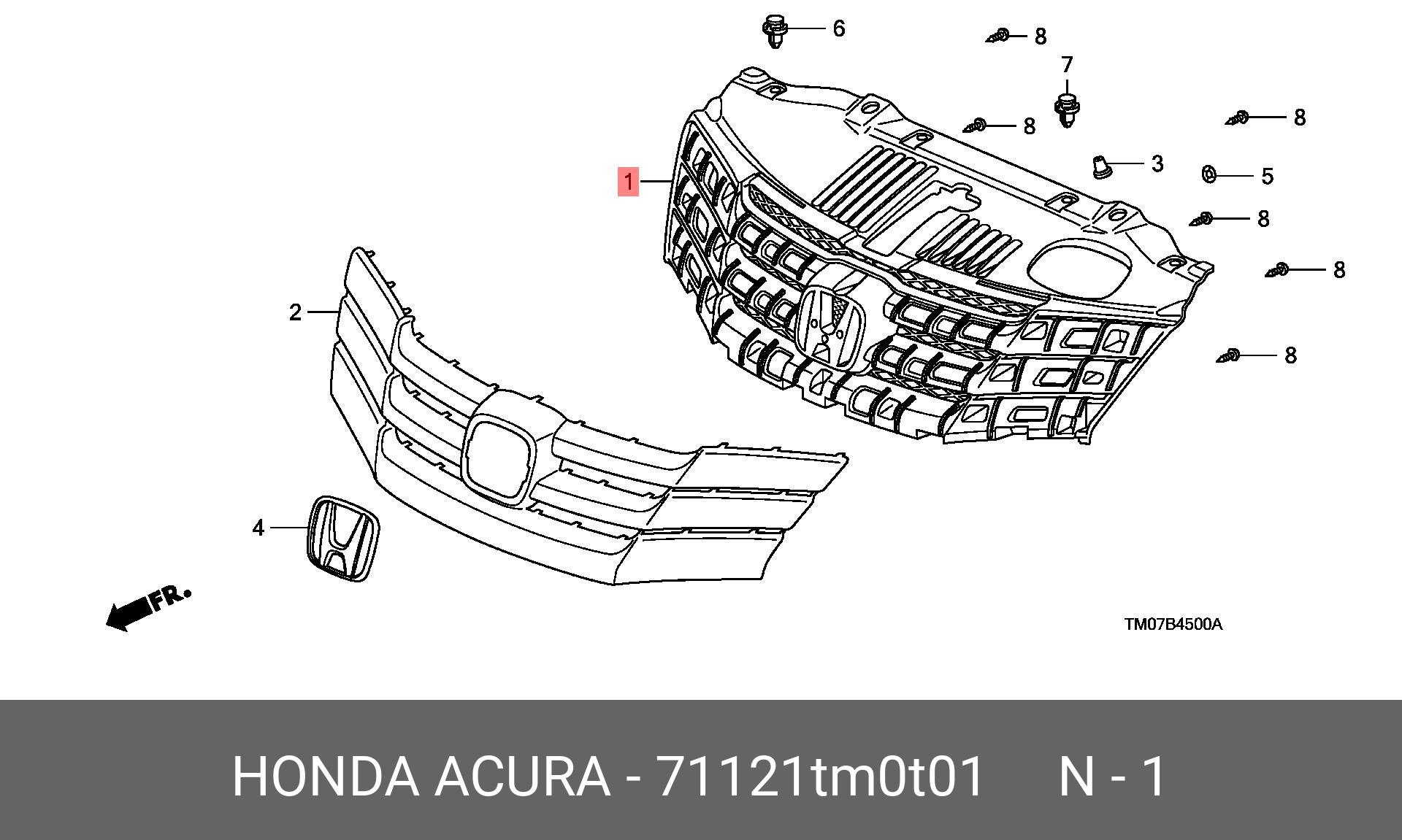 Honda CITY 09-11 GRILLE - 71121-TM0-T01 | Spare Parts Shop - Allparts.ae