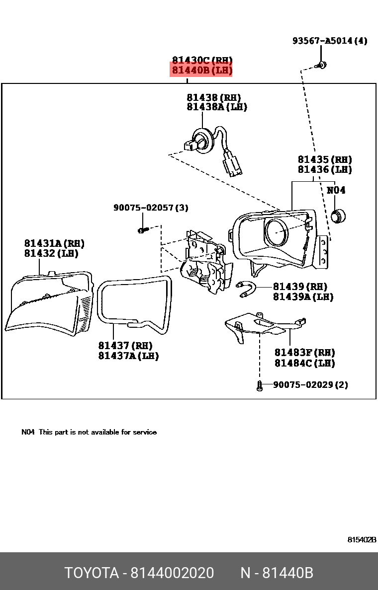 Toyota COROLLA 17-19 USA FOG LAMP SET LED - 81440-02020 | Spare Parts ...