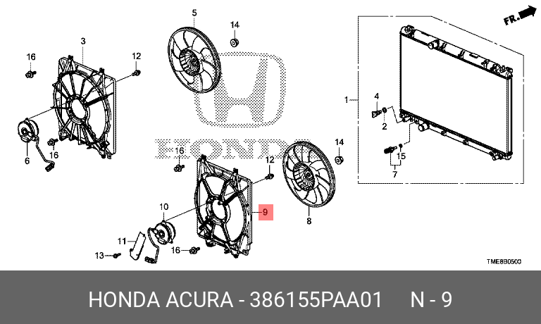 Honda CRV 17-20 FAN ASSY AC - 38615-5PA-A01 | Spare Parts Shop ...