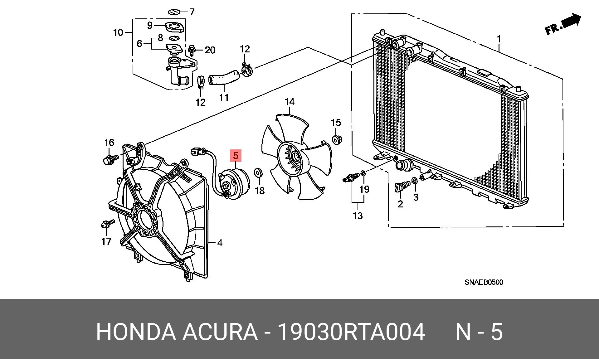 Honda CIVIC 06-11 FAN ASSLY RADIATOR [2] - 19030-RTA-004 | Spare Parts ...