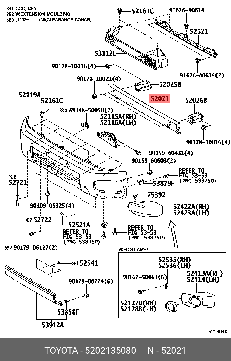 Toyota FJ CRUISER 07-20 BUMPER INFORCEMENT SMALL - 52021-35080 | Spare ...