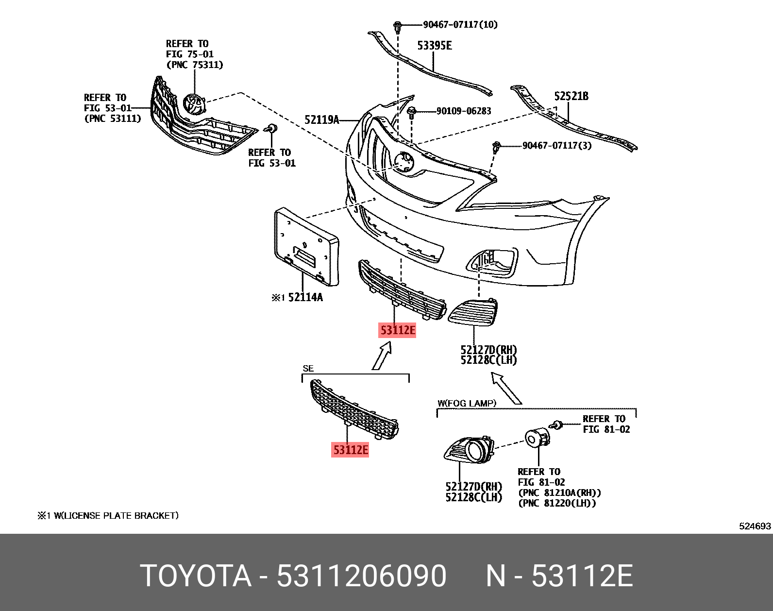 Toyota CAMRY 10-11 BUMPER GRILLE - 53112-06090 | Spare Parts Shop ...