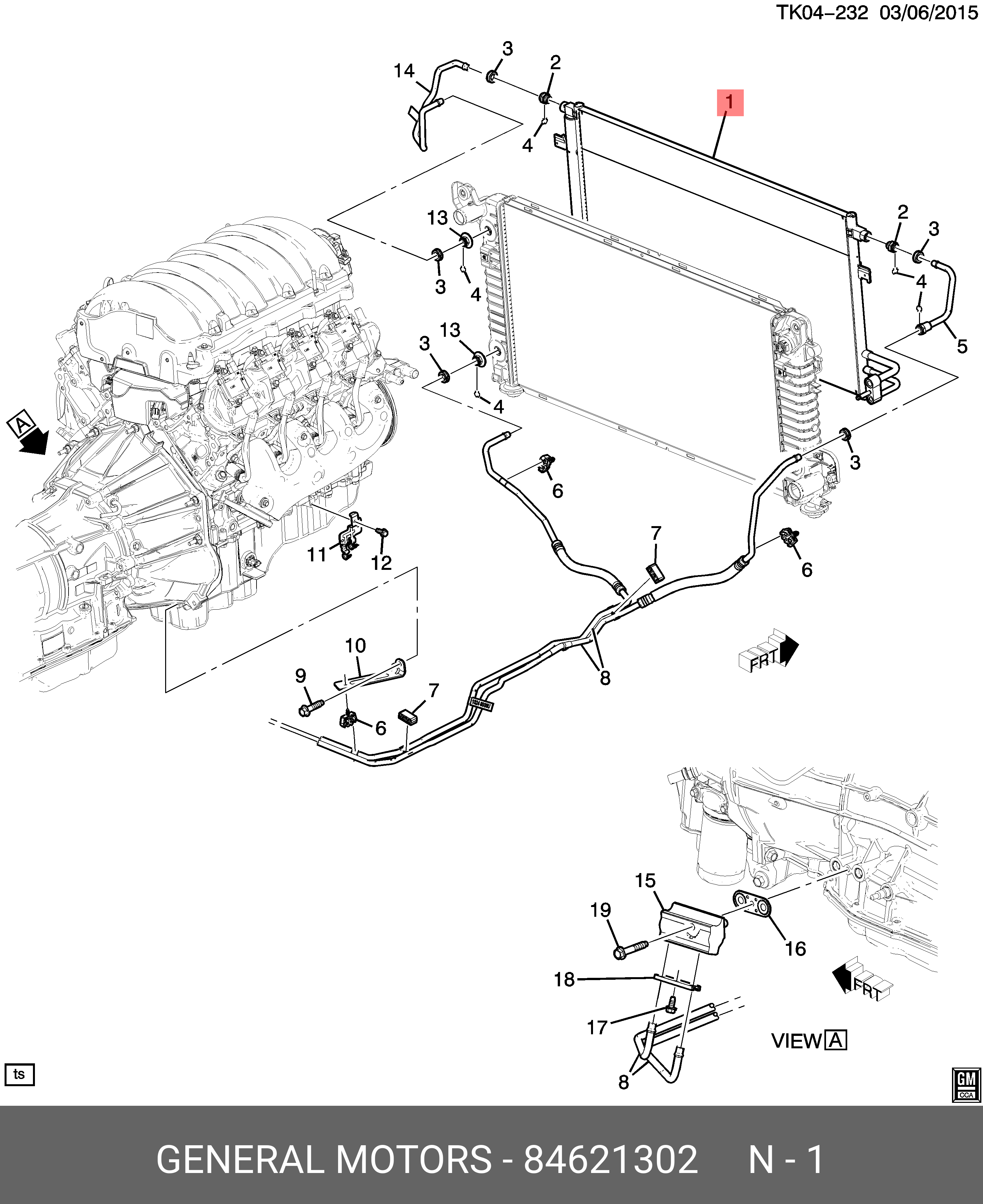 Chevrolet SILVERADO 14-19 CONDENSER - 84621302 | Spare Parts Shop ...