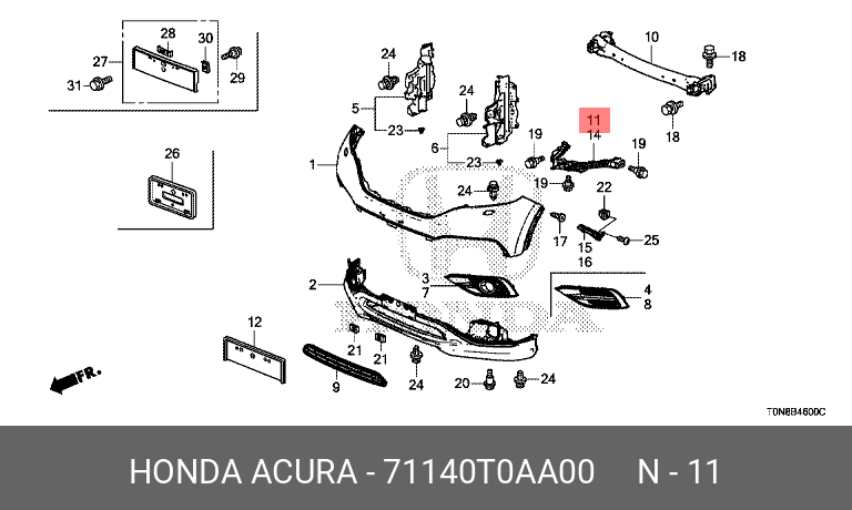 Honda CRV 12-16 HEAD LAMP BRACKET RH [2] - 71140-T0A-A00 | Spare Parts ...