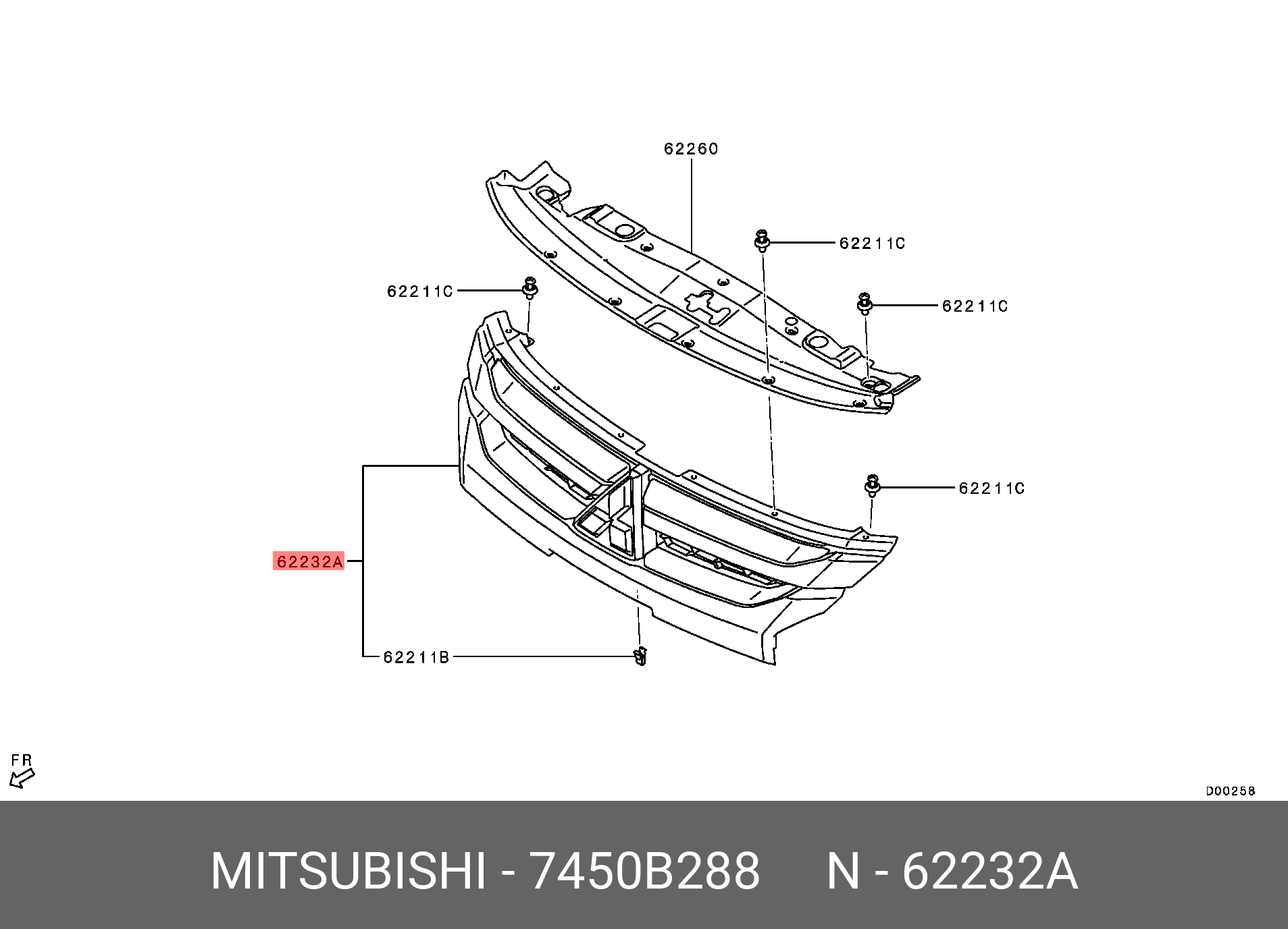 Mitsubishi L200 19-20 GRILLE BLACK - 7450B288 | Spare Parts Shop ...