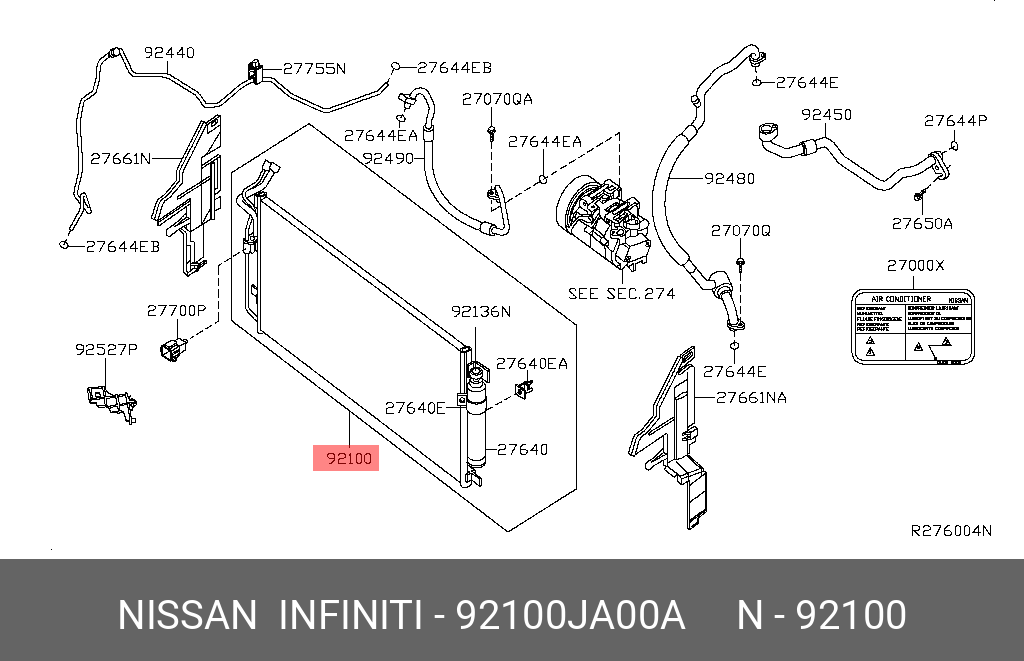 Nissan ALTIMA 08-18 CONDENSER (DOUBLE HORSE) [2] - 92100-JA00A | Spare ...