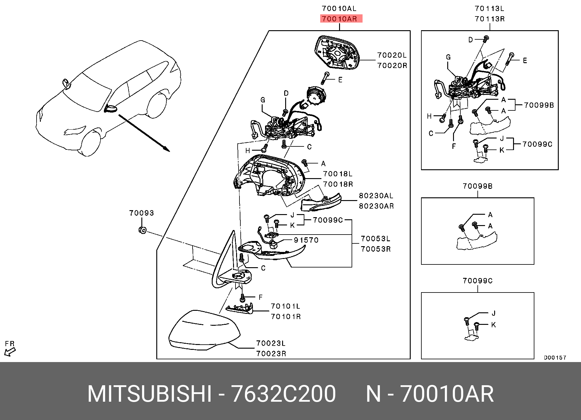 Mitsubishi MONTERO SPORT 16-19 SIDE MIRROR W/LAMP AUTO FOLD CHRM RH ...
