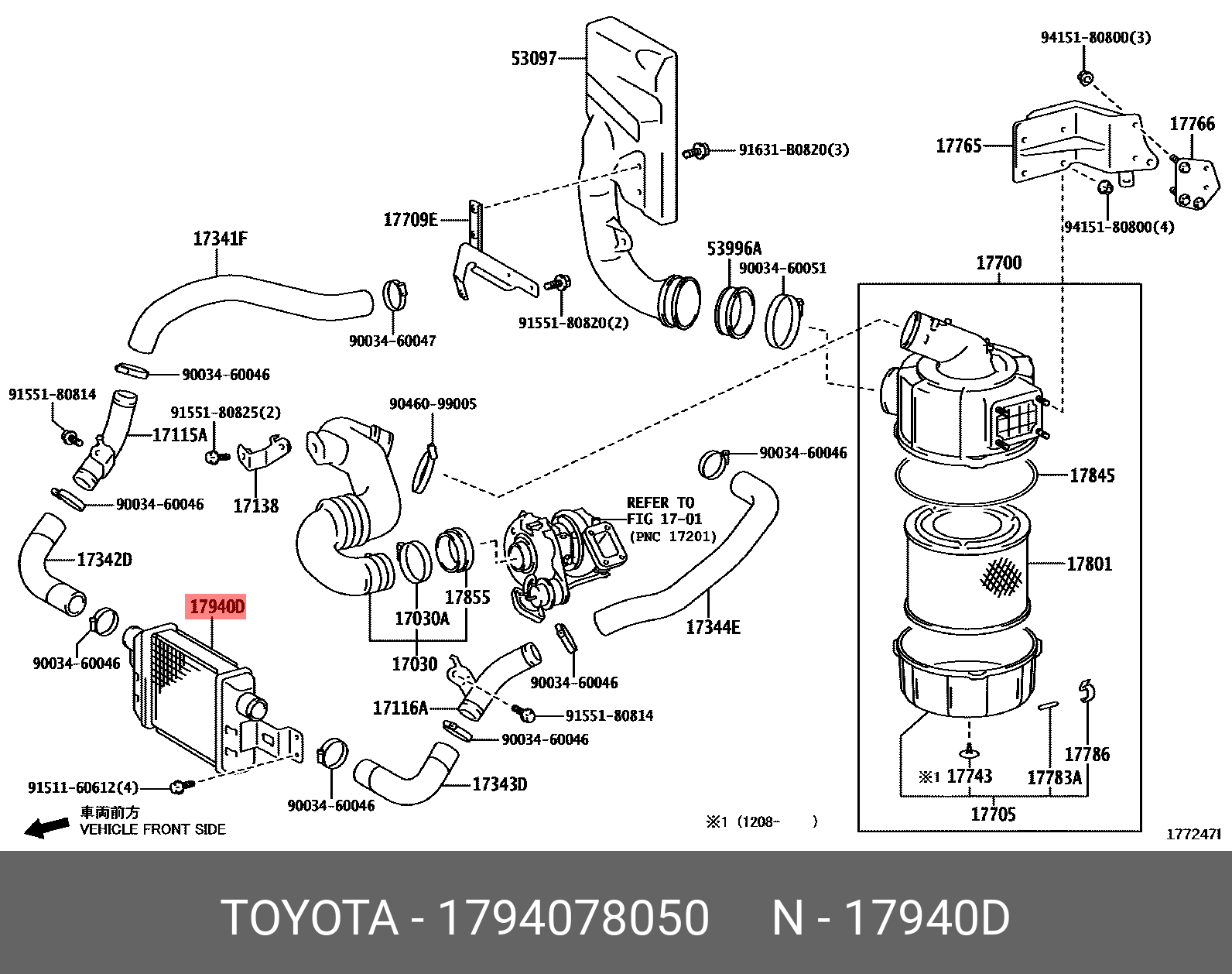 1794078050 (17940-78050) TOYOTA LEXUS Радиатор | Купить запчасть