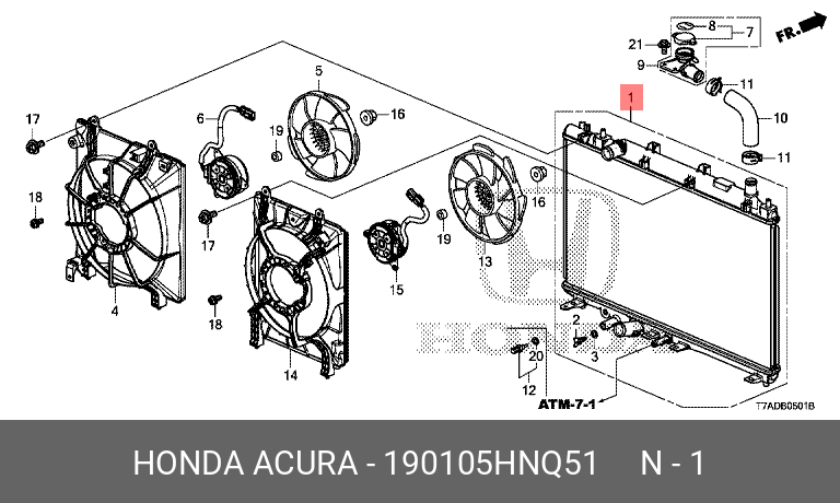 Honda HRV 15-18 RADIATOR MT PA16 - 19010-5HN-Q51 | Spare Parts Shop ...