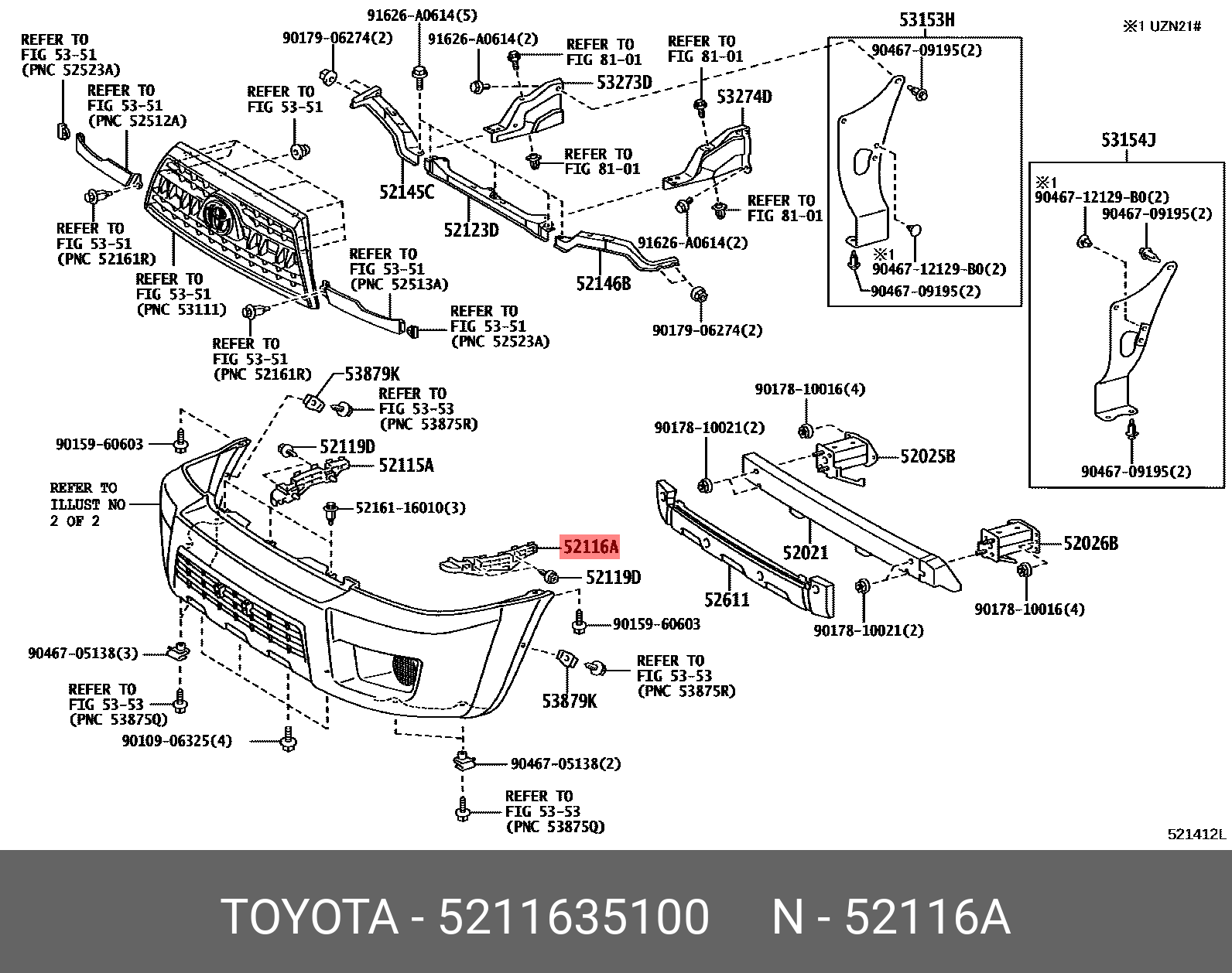 Toyota 4 RUNNER 06-10 BUMPER BRACKET FRONT LH - 52116-35100 | Spare ...