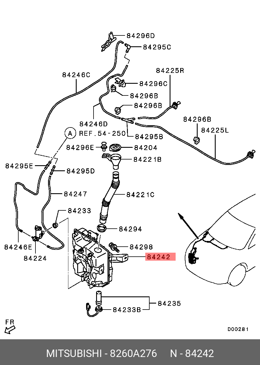 Mitsubishi OUTLANDER 13-20 WIPERTANK - 8260A276 | Spare Parts Shop ...