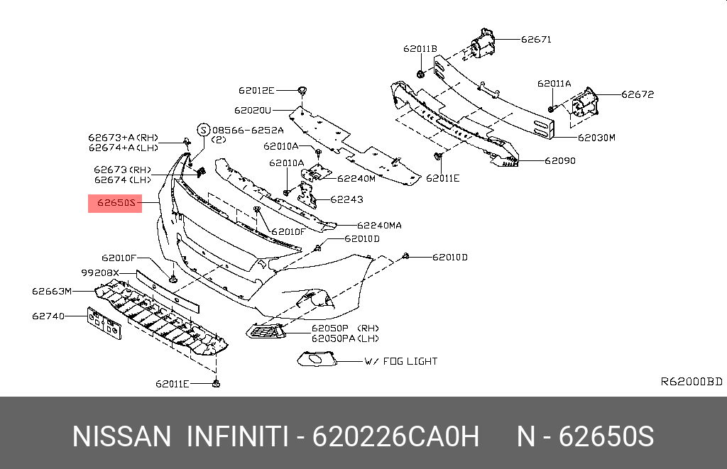 Nissan ALTIMA 19-20 BUMPER FRONT - 62022-6CA0H | Spare Parts Shop ...