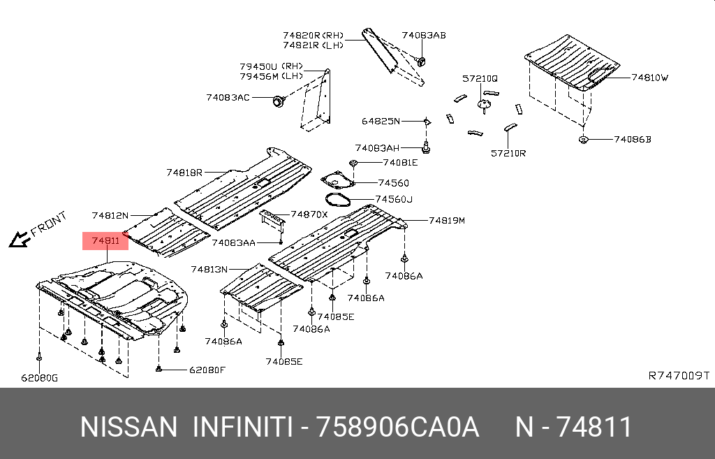 Nissan ALTIMA 19-20 ENGINE SHIELD - 75890-6CA0A | Spare Parts Shop ...
