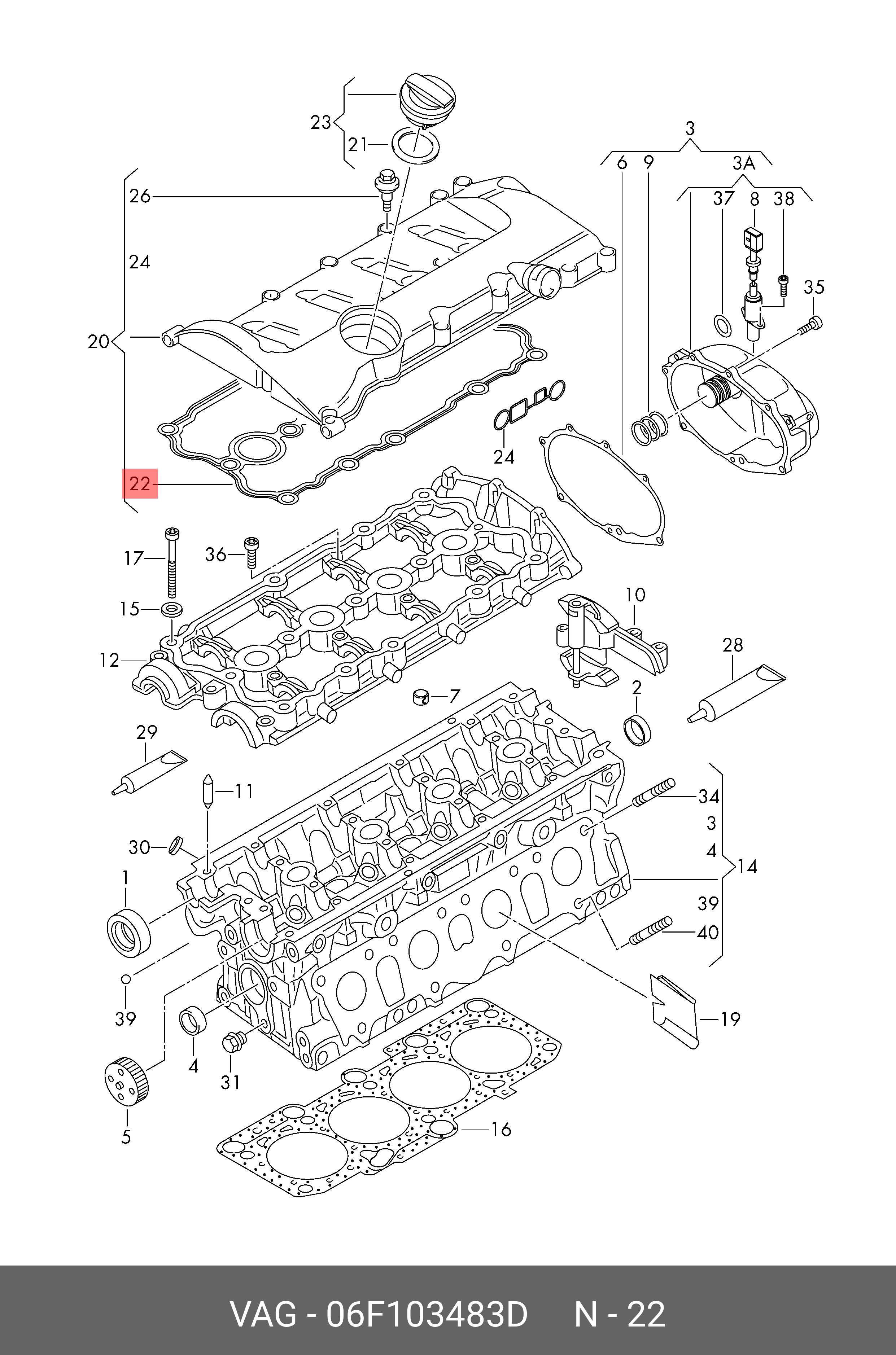 06F 103 483 D VAG Seal