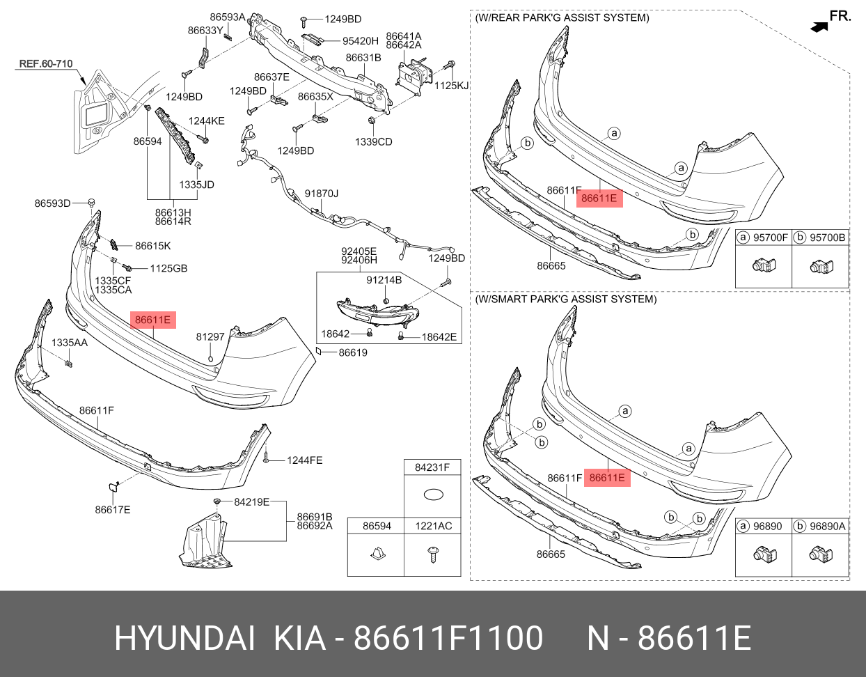 KIA SPORTAGE 17-19 BUMPER REAR UPPER - 86611-F1100 | Spare Parts Shop ...