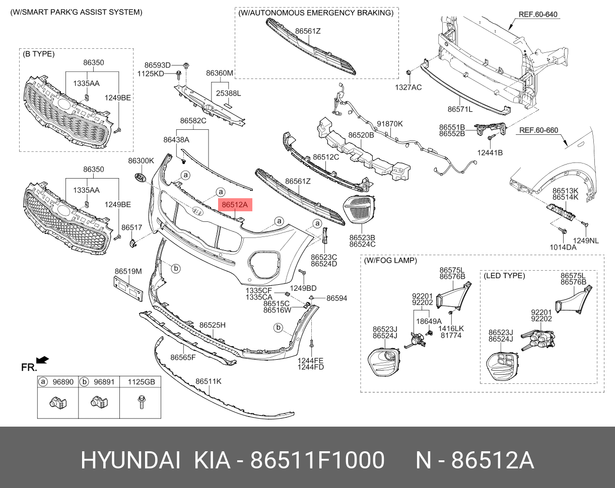 KIA SPORTAGE 17-19 BUMPER FRONT COMPLETE - 86511-F1000 | Spare Parts ...