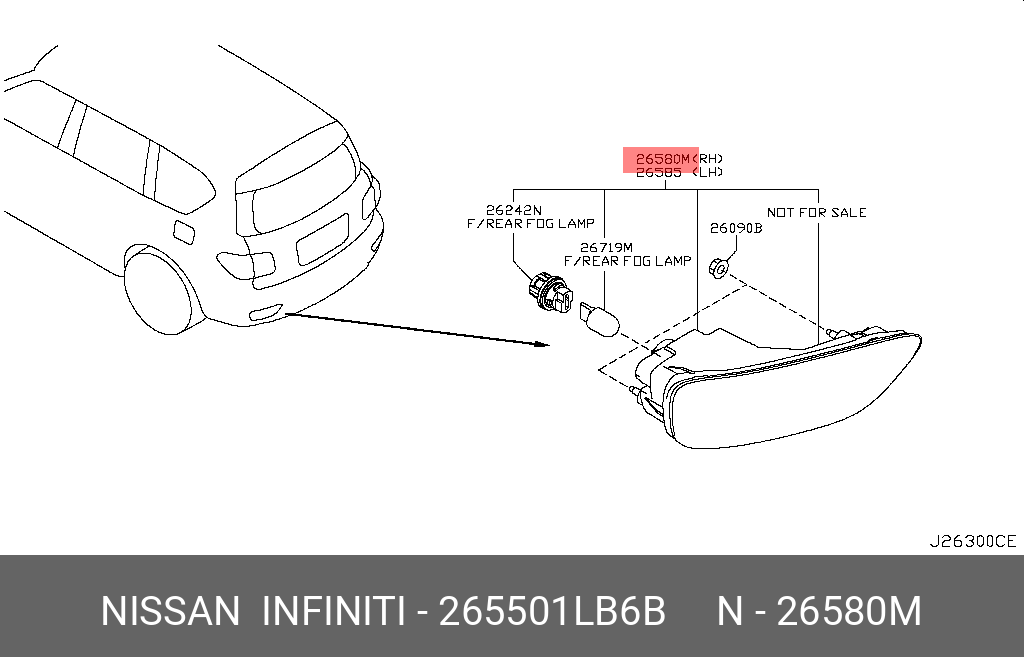 Nissan PATROL 10-19 BUMPER REFLECTOR REAR RH - 26550-1LB6B | Spare ...