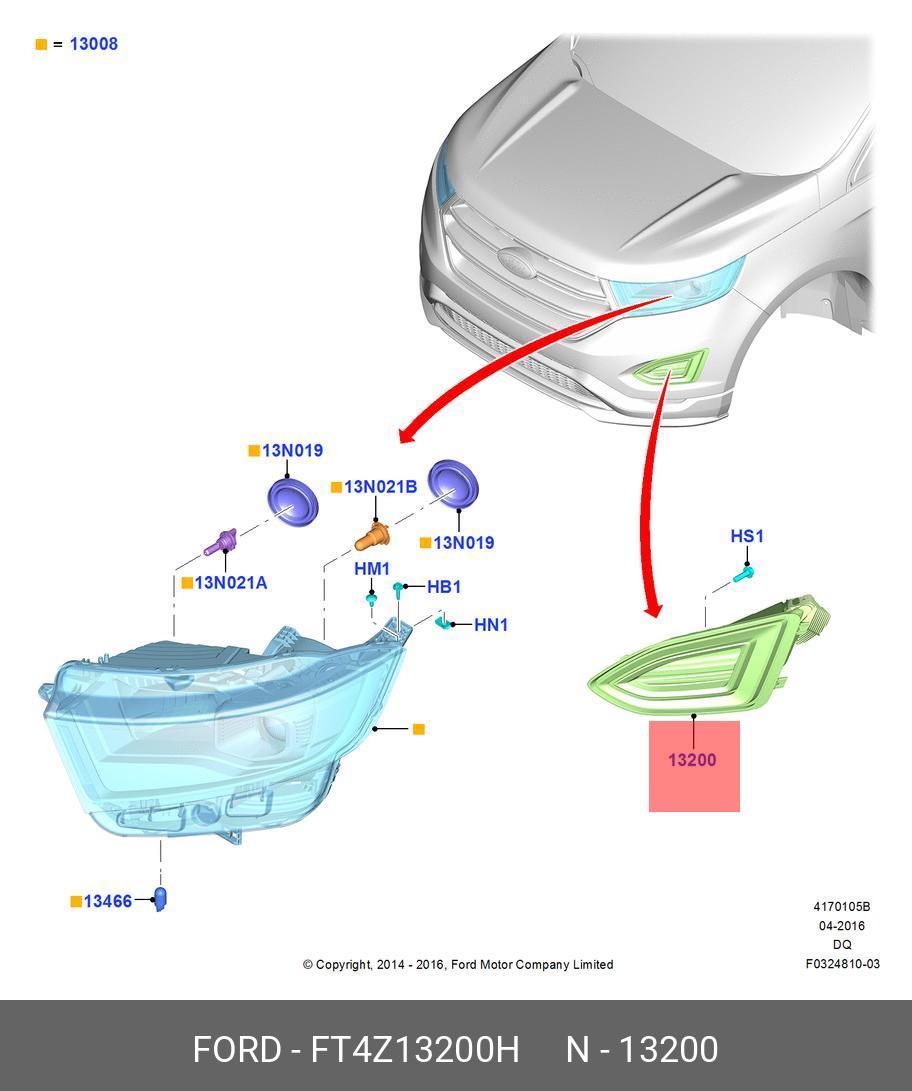 Ford EDGE 15-18 FOG LAMP LED LH - FT4Z-13200-H | Spare Parts Shop ...